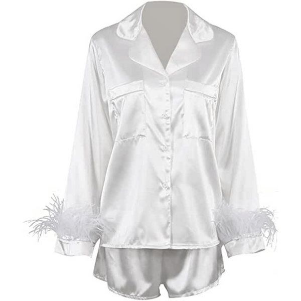 The Feather Trim Pajamas You Deserve